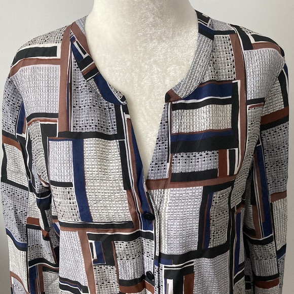 NIC+ZOE | Tops | Nic Zoe Falling Cube Blouse From Texas By Ciao | Poshmark